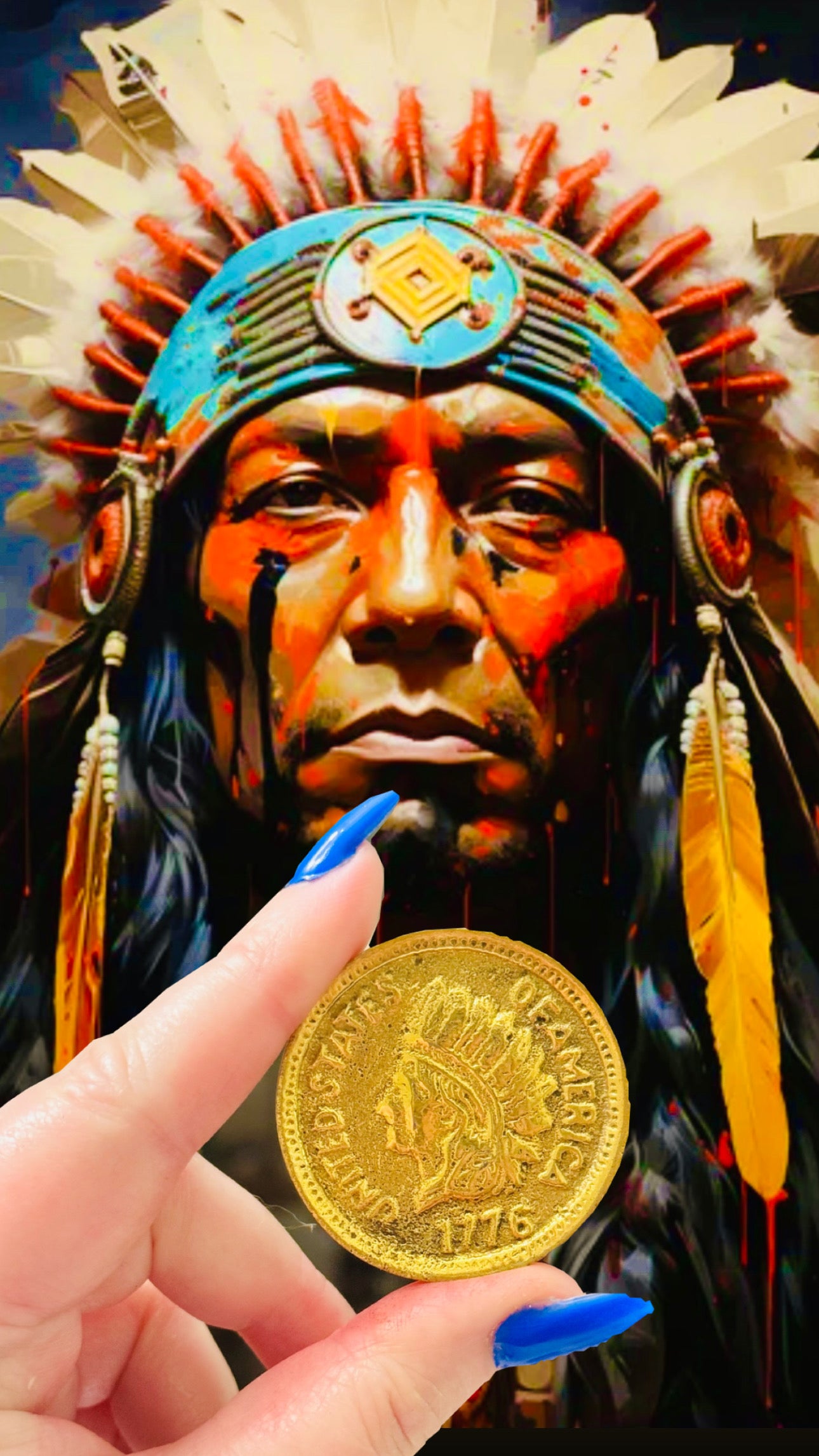 Indian Large Gold Coin – Spiritualbathsbylagypsy